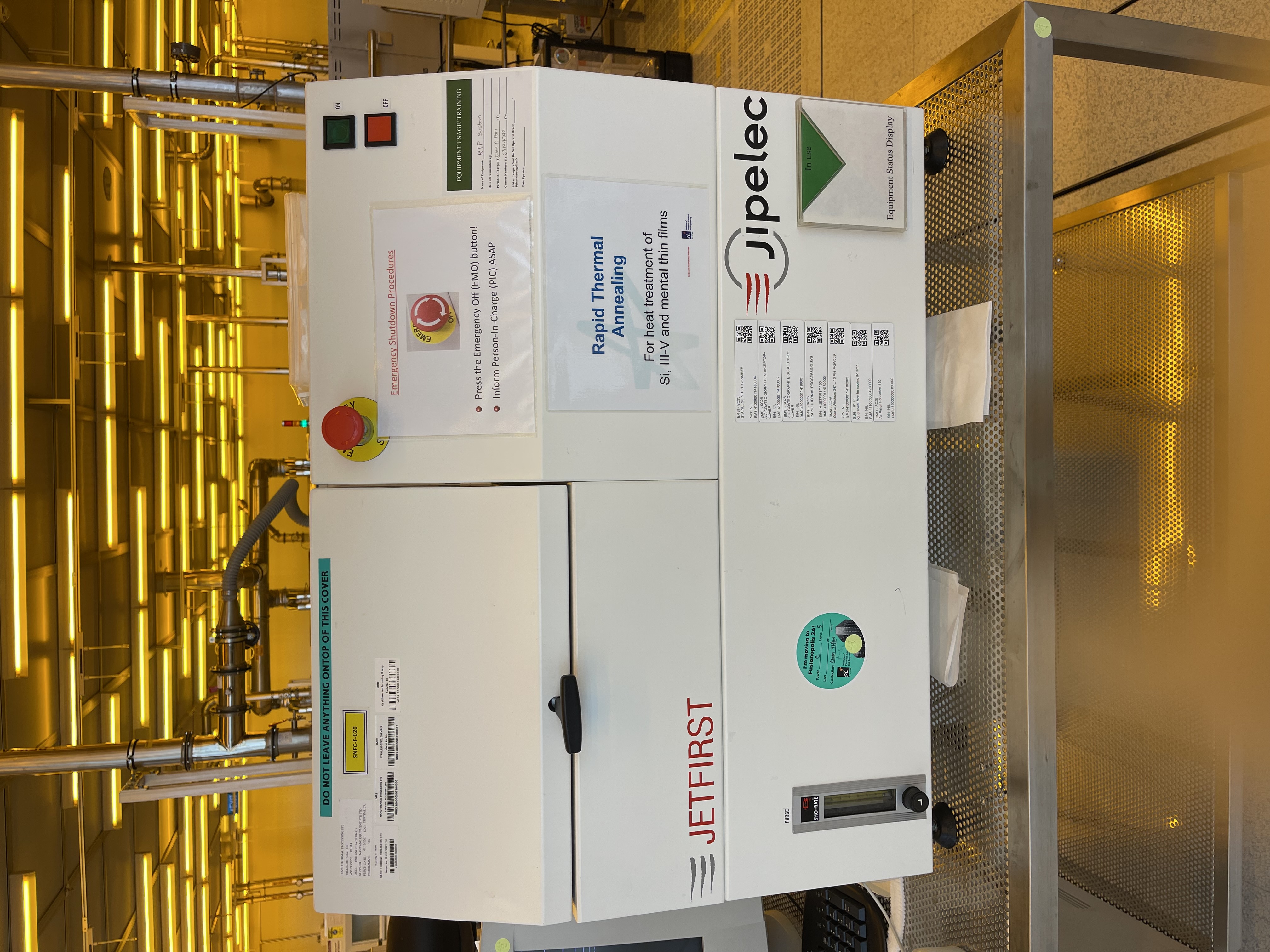 Thermal processing: Rapid Thermal Processing System (Jipelec) - A*STAR ...